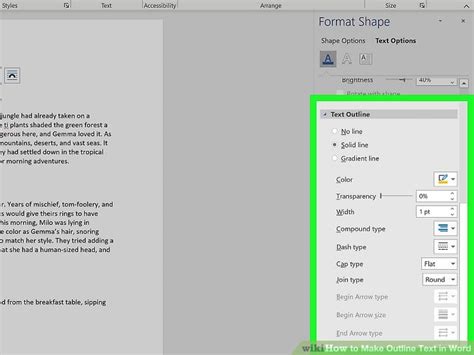 How To Make Outline Text In Word With Pictures WikiHow
