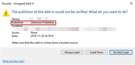 Solved Addin Manifest Unknown Publisher Autodesk Community