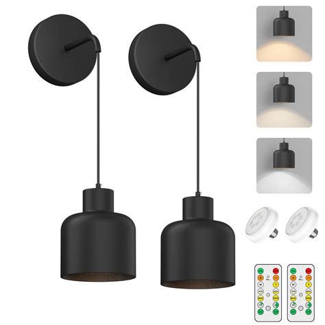 Snapklik Com Battery Operated Wall Sconces Set Of Two Dimmable Modern