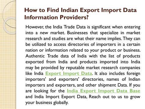 PPT How Do Export And Import Data Aid In Successful International Trade PowerPoint