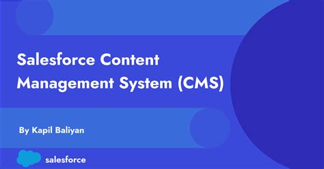 Salesforce Content Management System Cms Kapil Baliyan