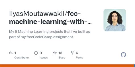 GitHub IlyasMoutawwakil Fcc Machine Learning With Python My Machine Learning Projects That