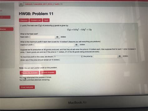 Solved Hw08 Problem 11 Previous Problem List Next 1 Point