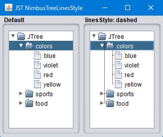 NimbusLookAndFeelでJTreeのノード接続線のスタイルを変更する Java Swing Tips
