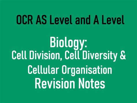 Ocr A Level Biology Module 2 Complete Revision Notes Teaching Resources