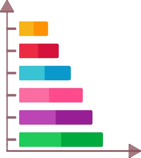 Six Process Bar Graph Horizontal Chart Colorful Icon 24363901 Vector Art At Vecteezy