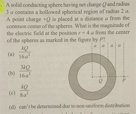 [answered] A Solid Conducting Sphere Having Net Charge Q And Radius 3 A Kunduz