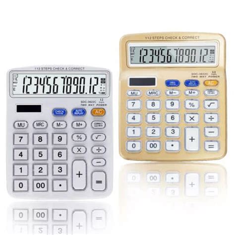 Solar Battery Dual Power Calculator With 12 Digit Toolshop Pk