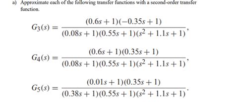 solved a approximate each of the following transfer