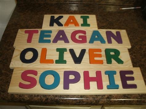 Name Puzzle Personalized Name Puzzle Wooden Name Puzzle Etsy