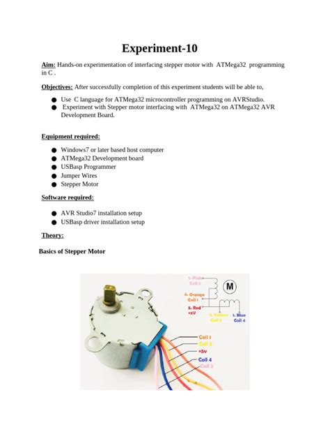 Stepper Motor Interfacing With Atmega32 Pdf Electric Motor
