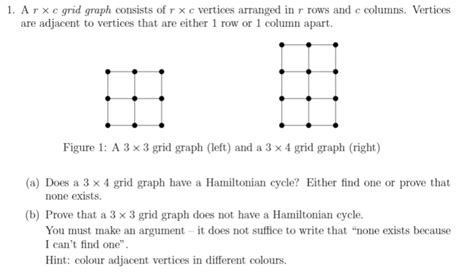 Solved 1 A R Xc Grid Graph Consists Of R Xc Vertices
