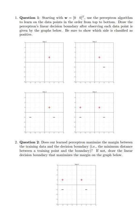 solved 1 perceptrons a perceptron learns a binary linear