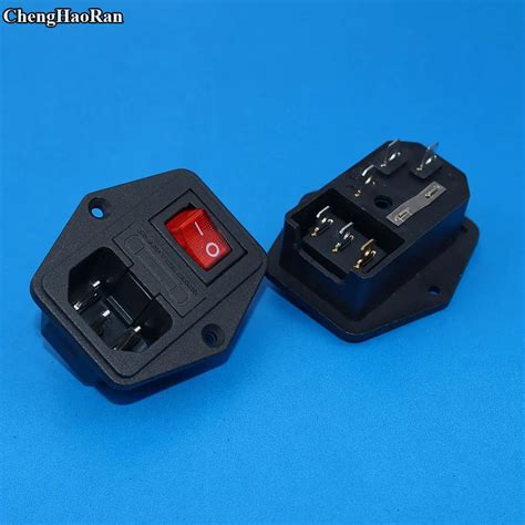 ChengHaoRan With A Fuse Power Socket With Rocker Switch Ac Socket Terminal Power Socket
