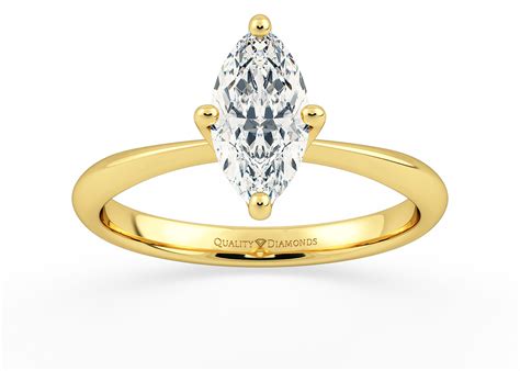 Two Carat Lab Grown Marquise Solitaire Diamond Engagement Ring In 18k