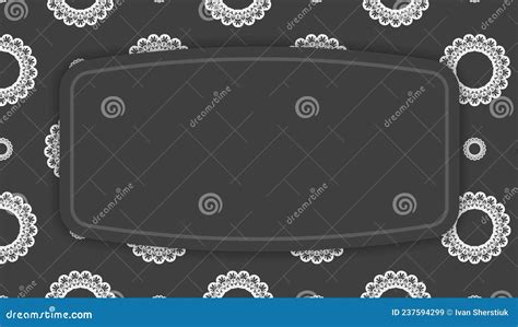 Black Background With Luxurious White Pattern For Design Under Your