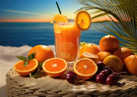 Premium Photo A Refreshing Sex On The Beach Cocktail Surrounded By