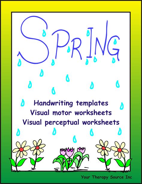 Spring Handwriting Activities Your Therapy Source
