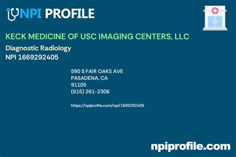 Keck Medicine Of Usc Imaging Centers Llc Npi 1669292405 Clinic