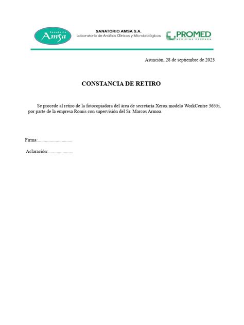 Contancia De Entrega De Muestras Conf De Resultados Dengue 060152020 Pdf