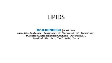 Biochemistry Lecture Notes Lipids PDF