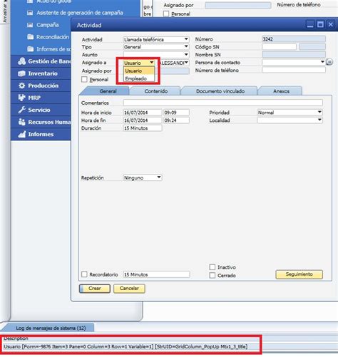 Solved Campo Asignado A En Actividad Sap Community