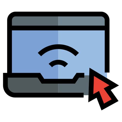 Laptop Wifi Internet Click Cursor Device Computer Icon Download