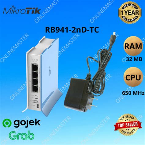 Jual RB ND TC HAP Lite Mikrotik Router Wireless Jakarta Pusat ONLINEMASTER Tokopedia