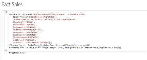 enable query folding hogolytics