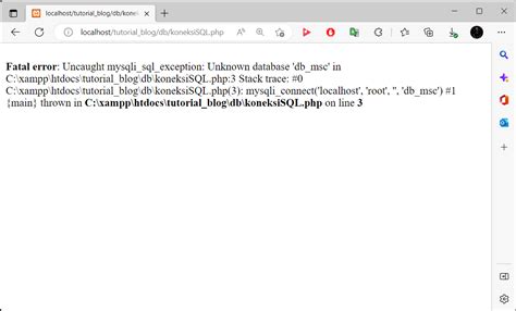 php cara koneksi php dan mysql server localhost xampp