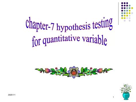 PPT Chapter Hypothesis Testing For Quantitative Variable PowerPoint Presentation ID