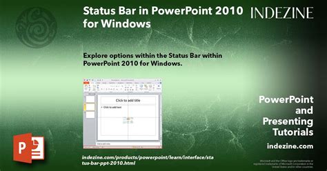 Status Bar In PowerPoint 2010 For Windows