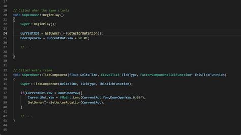 door lerp solution show gamedev tv