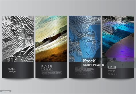 전단지 배너 디자인 템플릿의 편집 가능한 레이아웃의 최소한의 벡터 일러스트 빅 데이터 동적 기하학적 배경입니다 모션 효과와 큐브 패턴 디자인입니다 3d 기술 스타일 광고에