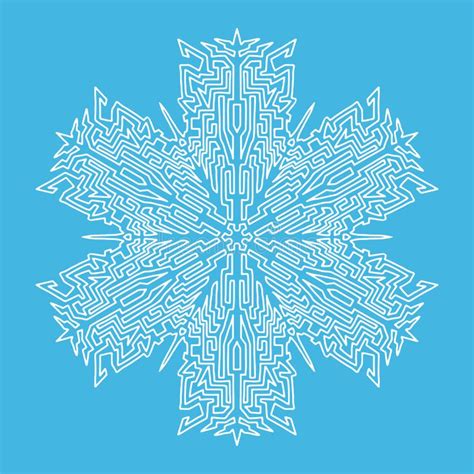 Snowflake Sketch Vector On Light Blue Stock Vector Illustration Of