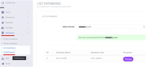 How To Create A Database In Cyberpanel
