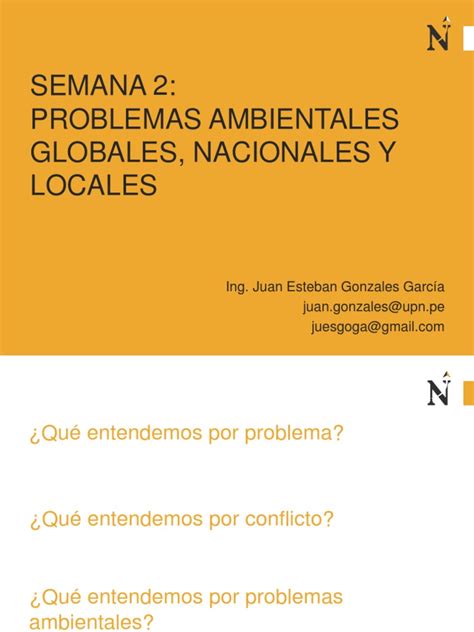 2 Problemas Ambientales Globales Nacionales Y Locales Pdf