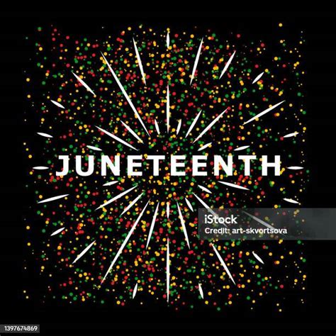 6월 자유 또는 해방의 날 6 월 19 일에 축하 된 연례 미국 휴일 아프리카 계 미국인의 역사와 유산 포스터 인사말 카드 배너 및 배경 벡터 일러스트레이션 아프리카 색상