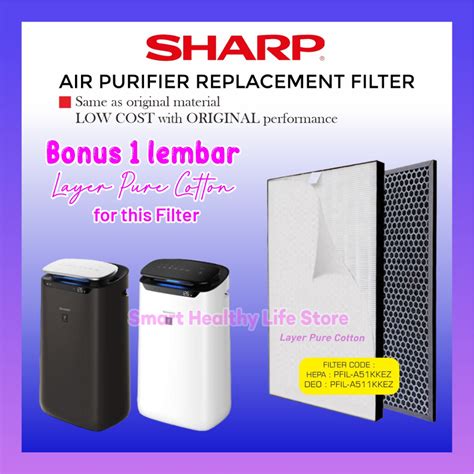 Jual Hepa Filter Air Purifier Sharp Fp J80y Fp J60y Fz J80hfe Fz J80dfe J80 J60 Bonus Layer Pure