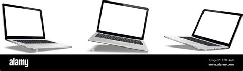 Laptop Mock Up With Blank Screen Stock Vector Image Art Alamy