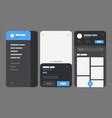 Mobile App Concept Flowchart With Ui Elements Vector Image