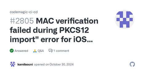 Mac Verification Failed During Pkcs12 Import Error For Ios Code