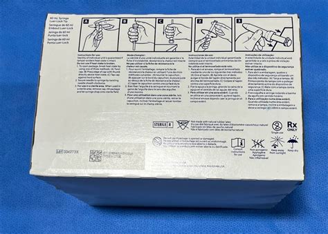 New Covidien 8881560125 Monoject 60ml Syringe Luer Lock 100ca