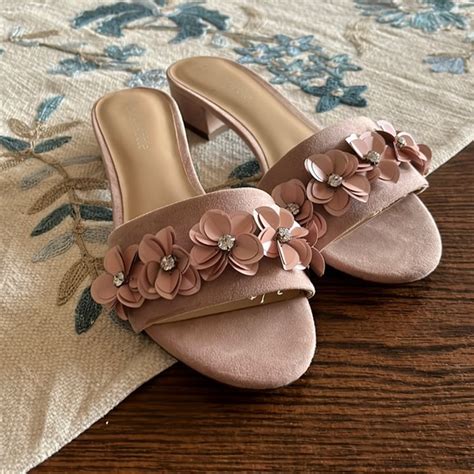 lexi and abbie shoes lexi abbie low heal slides pretty pale pink