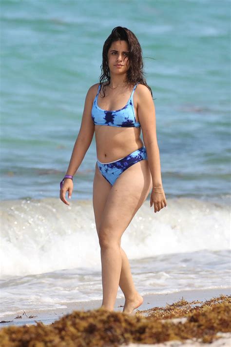 Camila Cabello In A Blue Bikini On The Beach In Miami 06022021