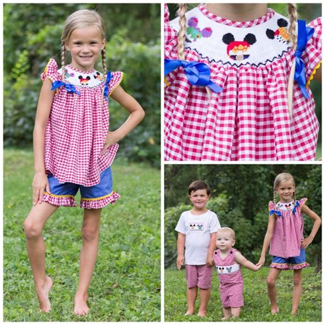 Smocked Youve Got A Friend In Me Ruffled Short Set Dressie Jessie Smocking