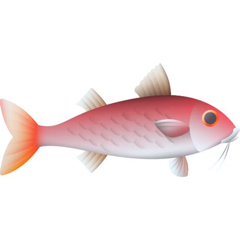 Red Mullet Fish 3d Color Icon