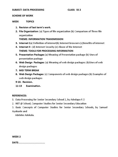 E Note Ss Two 2nd Term Data Processing Pdf World Wide Web Internet And Web