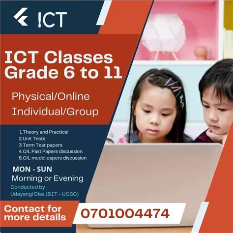 Ict Classes English Medium Government Syllabus For Grade 6 To 11 O L Ict O L Grade 6 11