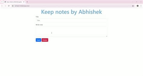 Abhishek Gupta On Linkedin I Have Created A Basic Keep Notes Using